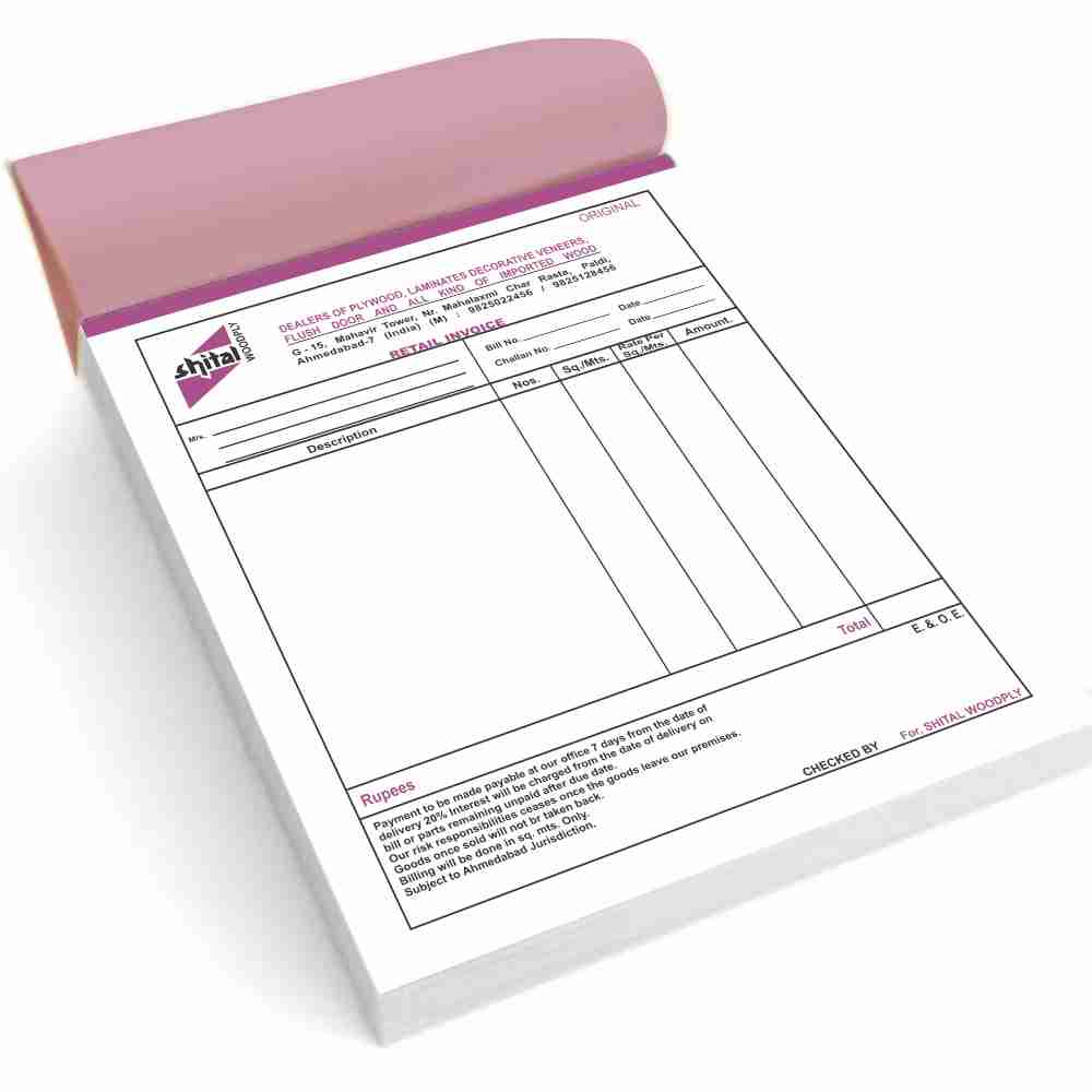 Bill Book Printing In Ahmedabad Place Your Order Online